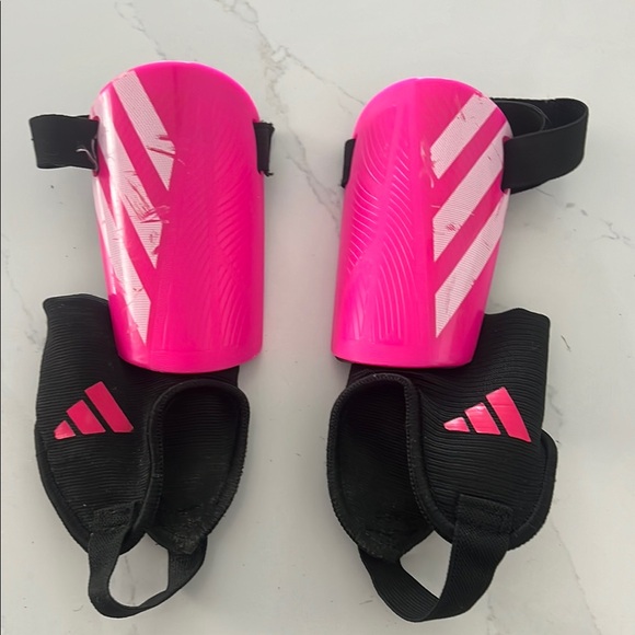 adidas | Other | Adidas Neon Pink Shin Guards With Black Straps | Poshmark